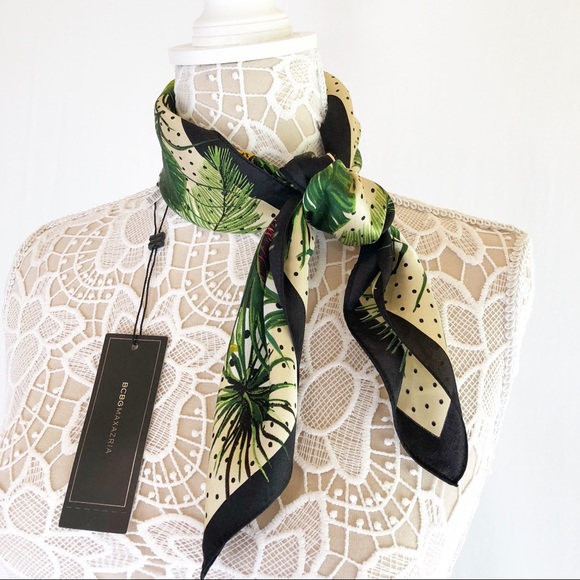 BCBGMaxAzria | Accessories | Bcbg Maxazria Pure Silk Tropical Scarf O4 ...